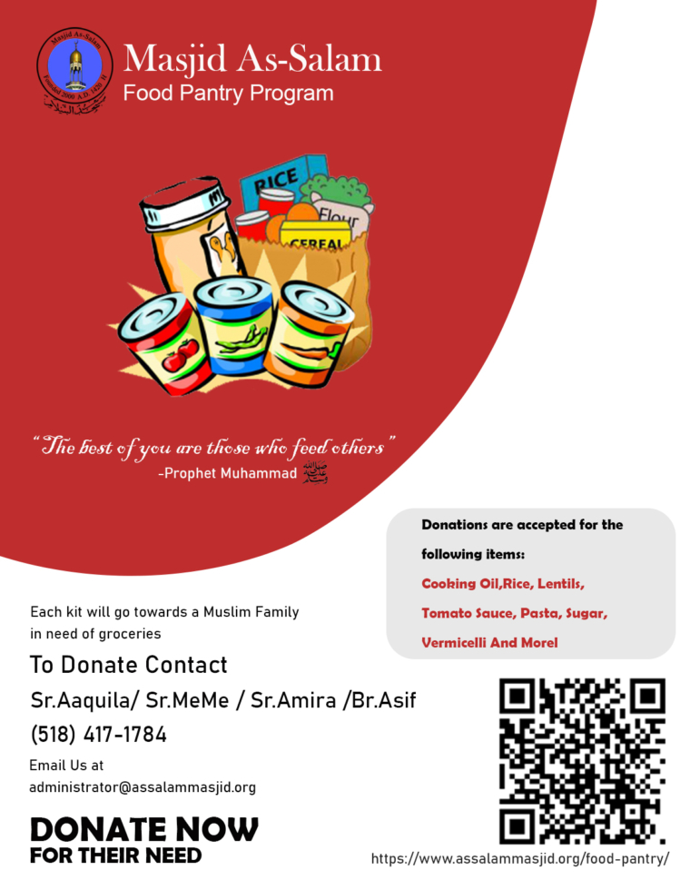 Food Pantry – (Masjid As Salam)